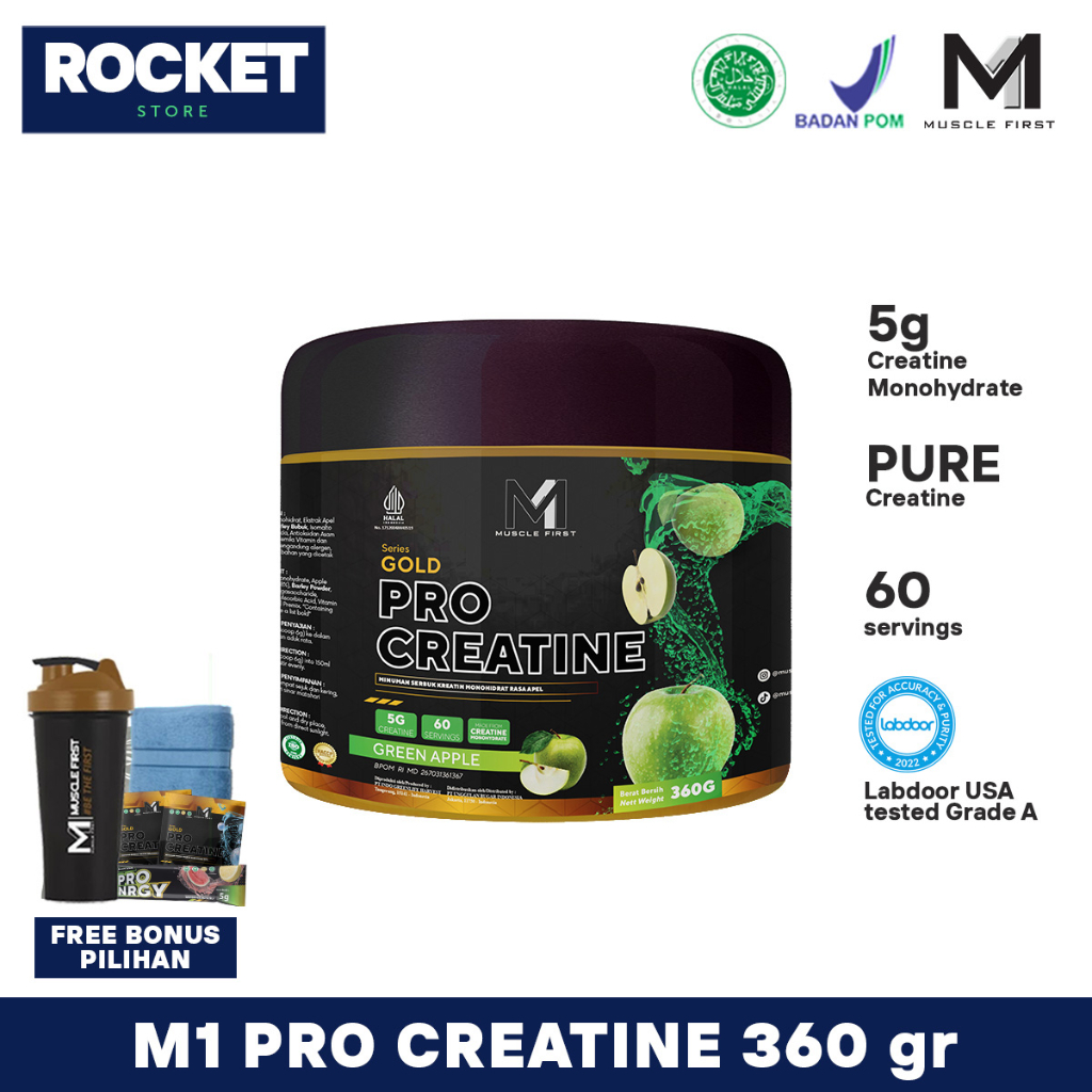 M1 Muscle First Pro Gold Creatine 360gram/MuscleFirst Creatine ...