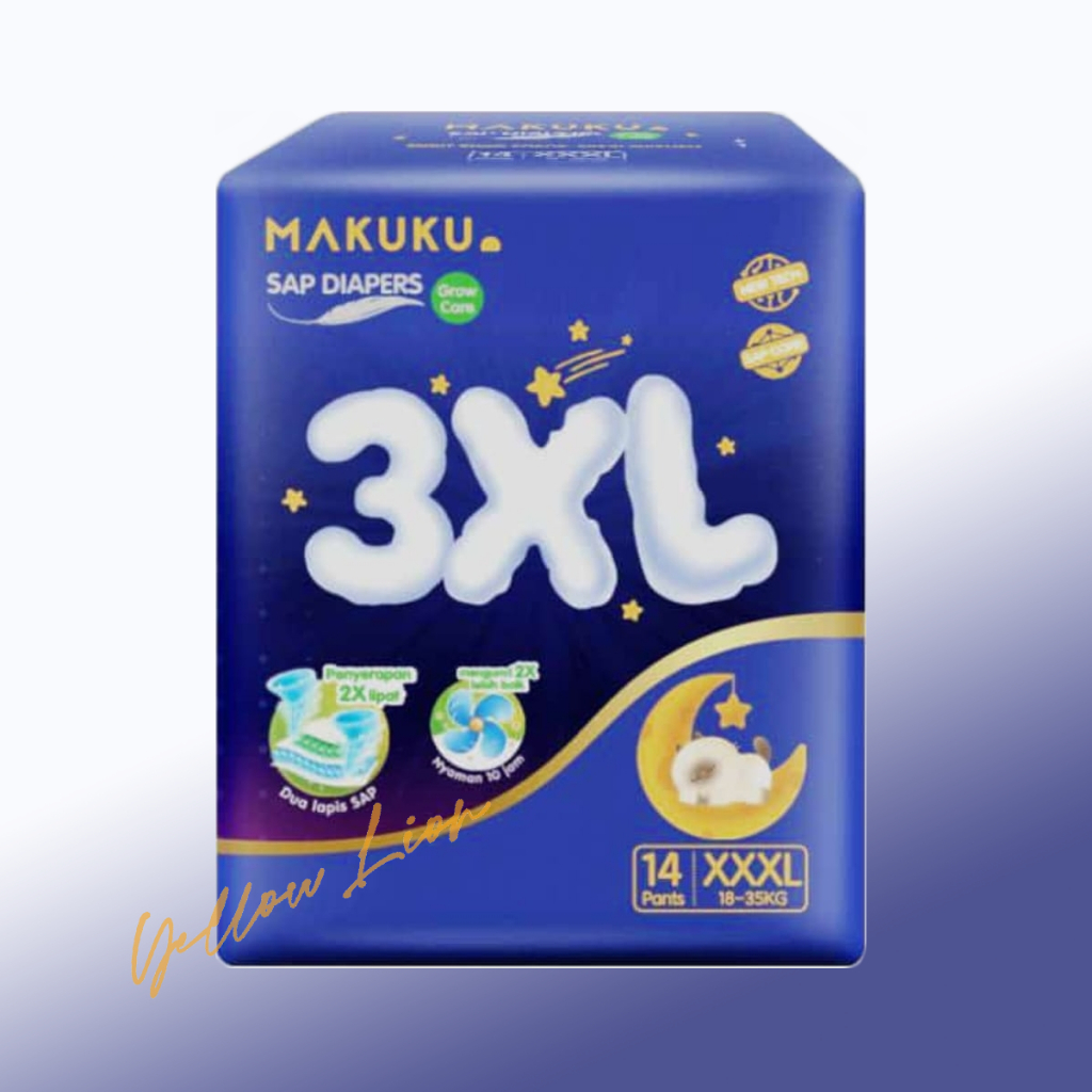 Makuku Air Diapers Grow Care XXXL14 (18-35 kg) | Shopee Philippines