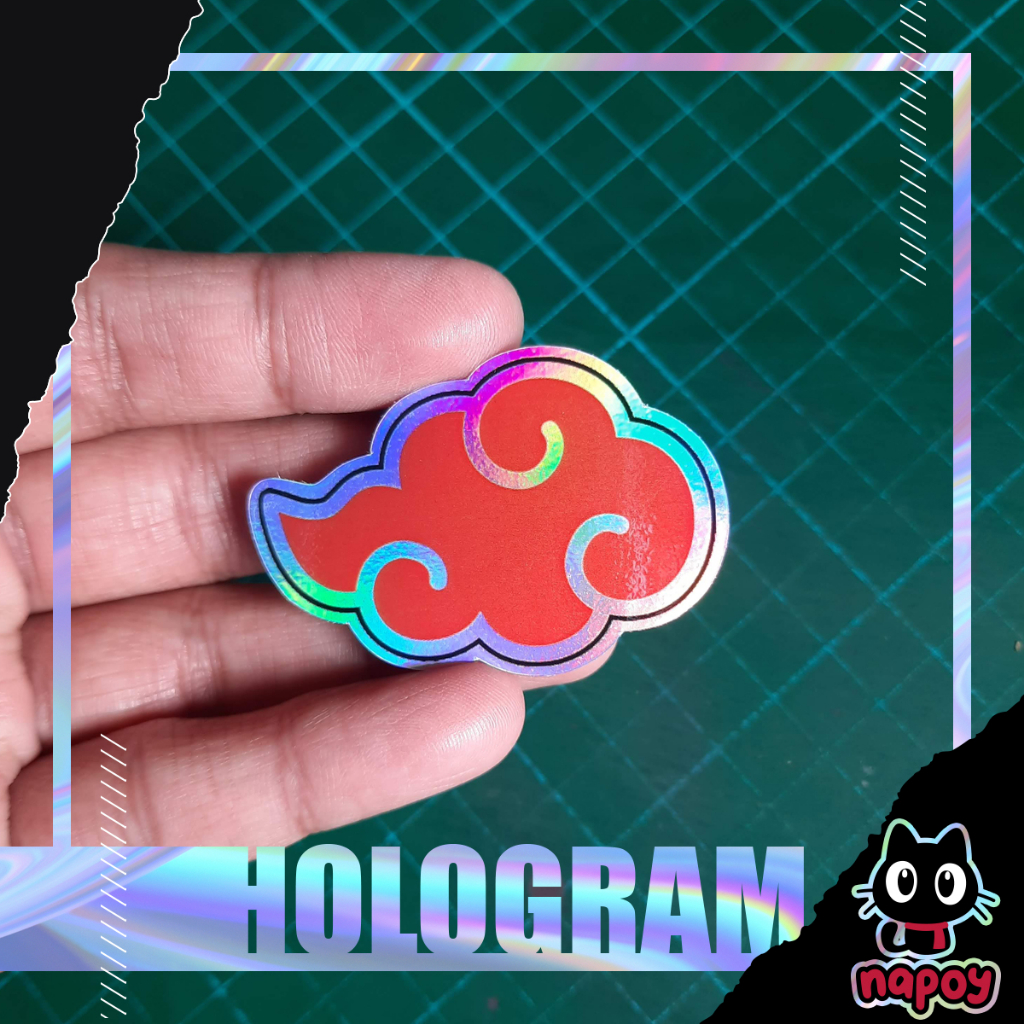 Akatsuki Logo Naruto Cloud Anime Hologram Sticker | Shopee Philippines