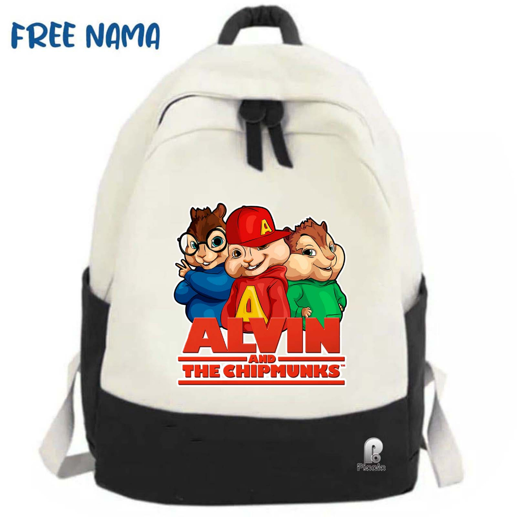 Alvin AND THE CHIPMUNKS UNISEX Cartoon Character School BACKPACK ...