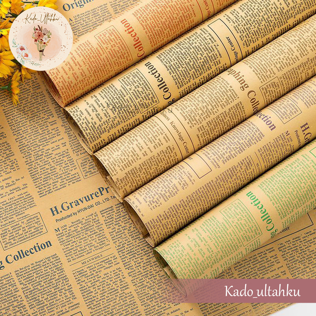 Brown Flower Bouquet Paper {Flower Wrapping Paper brown) | Shopee ...