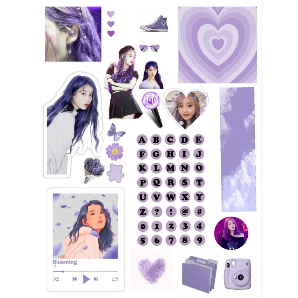 IU kpop aesthetic Sticker, custom journaling Sticker | Shopee Philippines