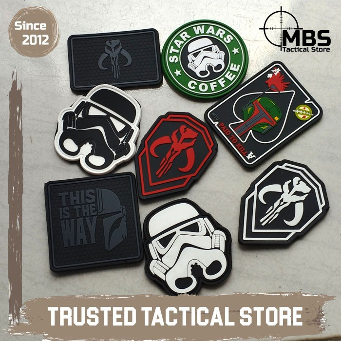 Logo Rubber Patch Logo Rubber Emblem Star Wars Mandalorian Stormtrooper ...