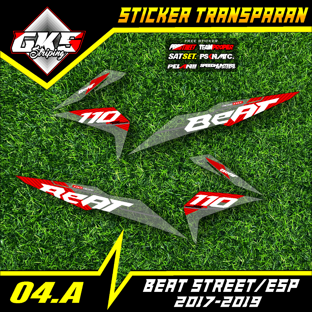 Striping BEAT STREET Transparent UV /ESP BEAT FI 2017-2019 Minimalist ...