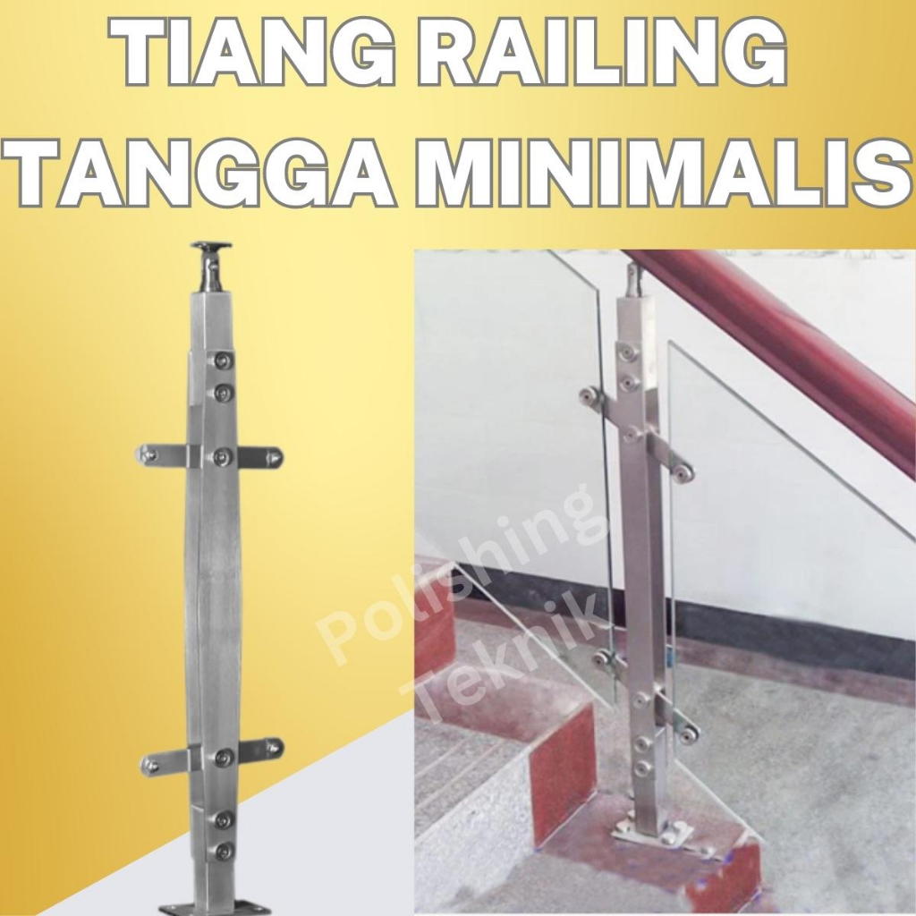 Stainless Strip Minimalist Stair Railing Pole | Shopee Philippines