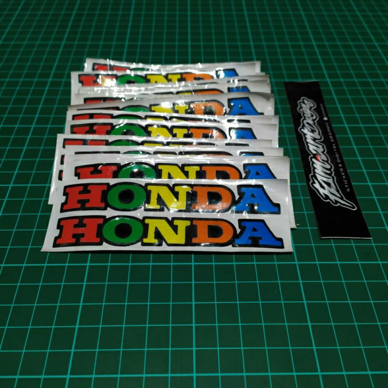 COLORFUL HONDA CUTTING STICKER, MEDIUM SIZE (REGULAR / ON) | Shopee ...