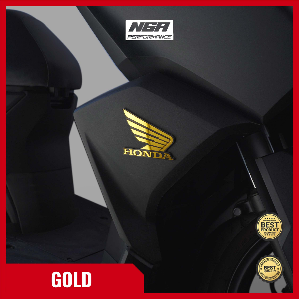 Nsa HONDA WINGS EMBLEM 2PCS Embossed STICKER HONDA EMBLEM Motorcycle ...