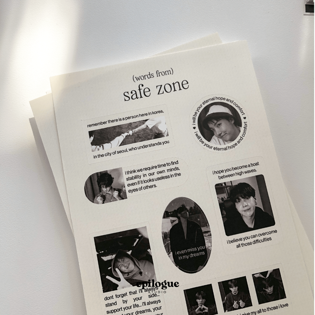Safe Zone A6 Sticker Sheet | Epilogue Studio | Shopee Philippines