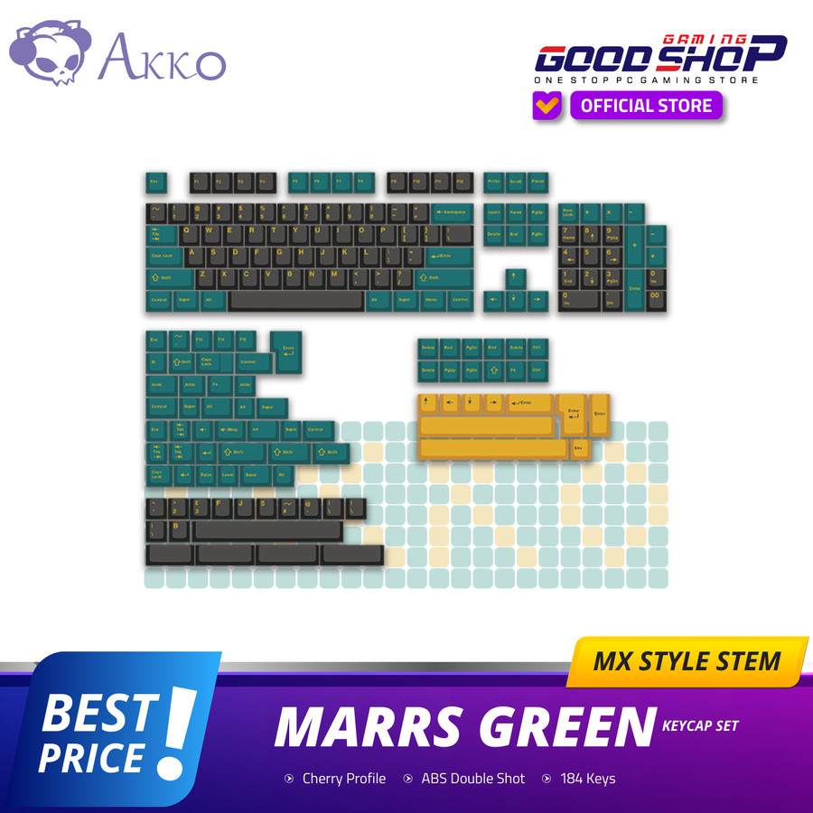 Akko Marrs Green Keycap Set (184-key) | Shopee Philippines