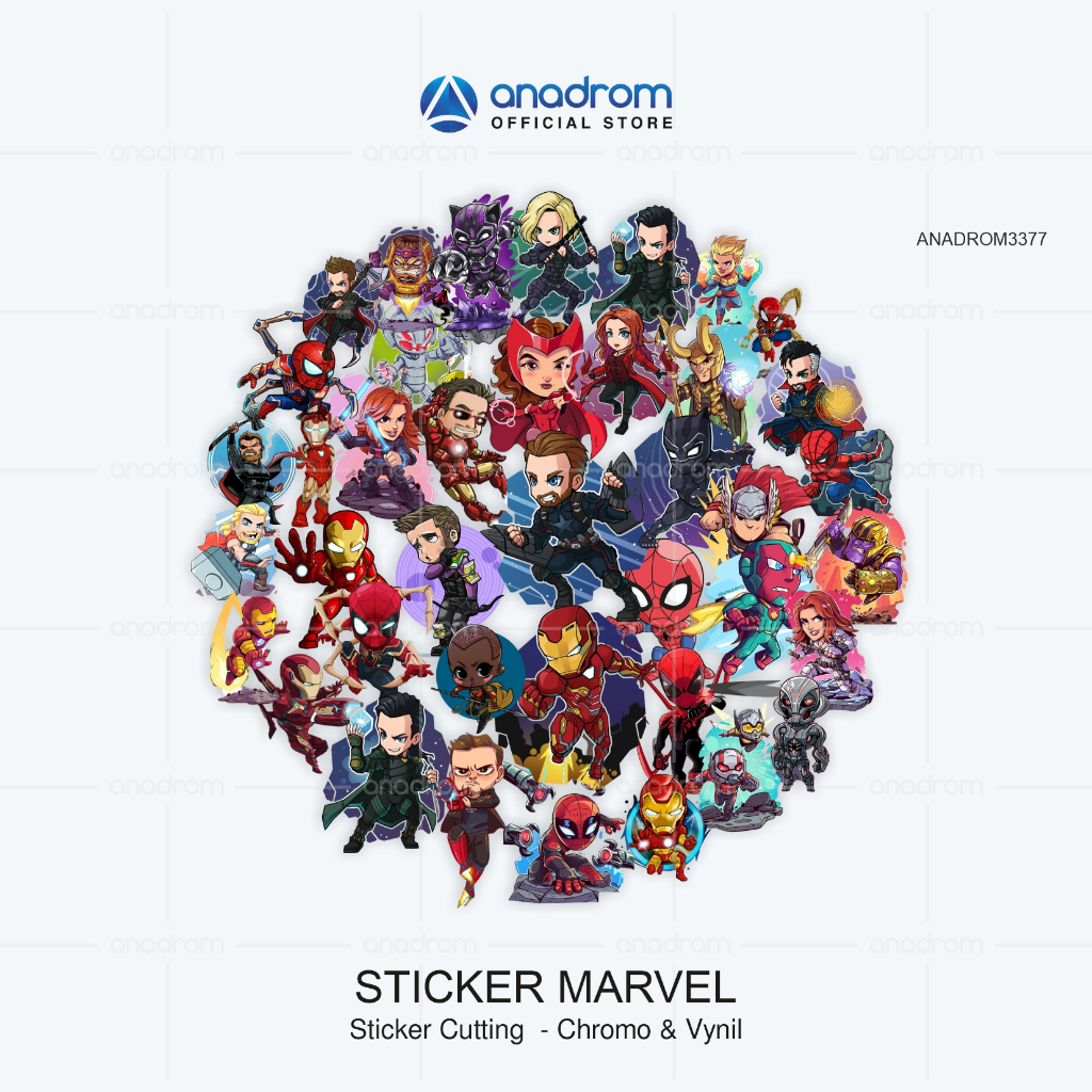 Marvel Character Sticker | Marvel Chibi Sticker | Anadrom 3377 | Shopee ...