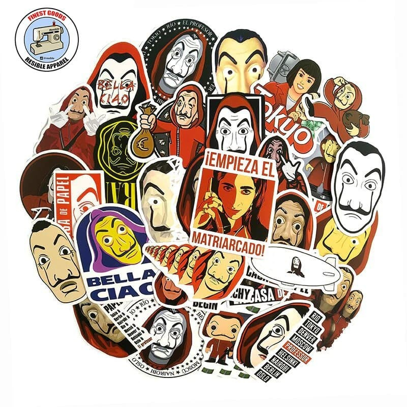 Money Heist La Casa De Papel TV Series Sticker Set 50pcs | Shopee ...