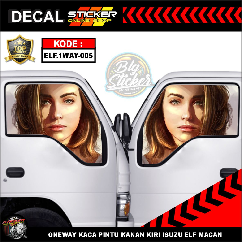 ONEWAY ISUZU ELF MACAN SIDE GLASS STICKER CUSTOM VARIATION STICKER ...