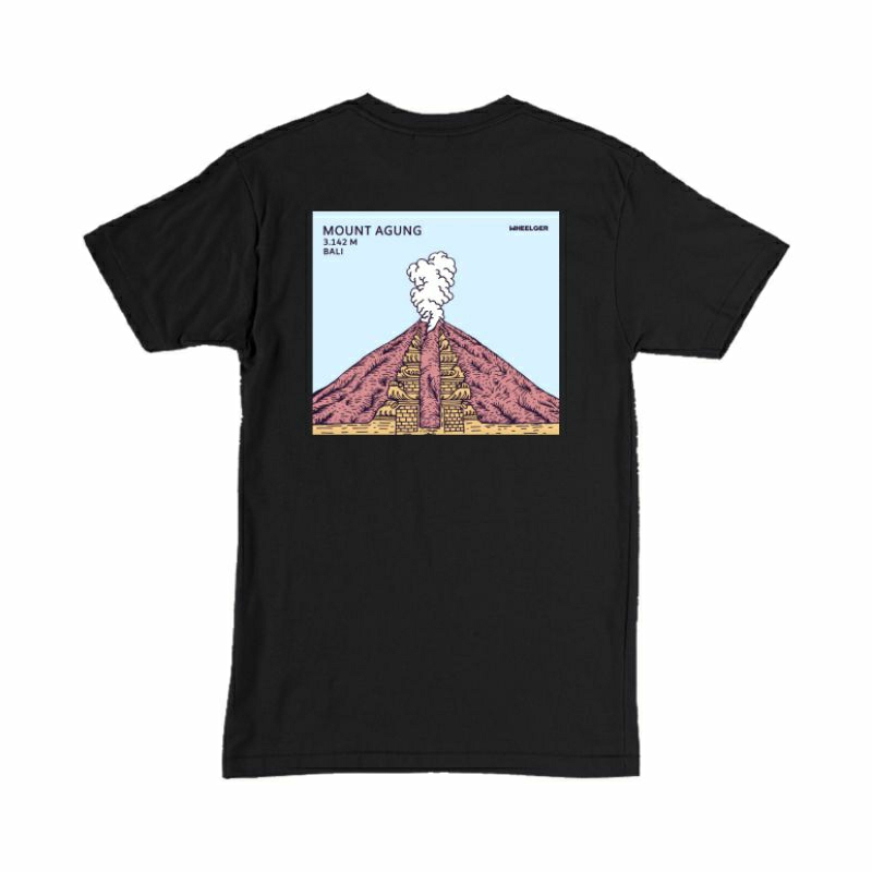 Wheelger Mt. Agung Tshirt - Black | Shopee Philippines