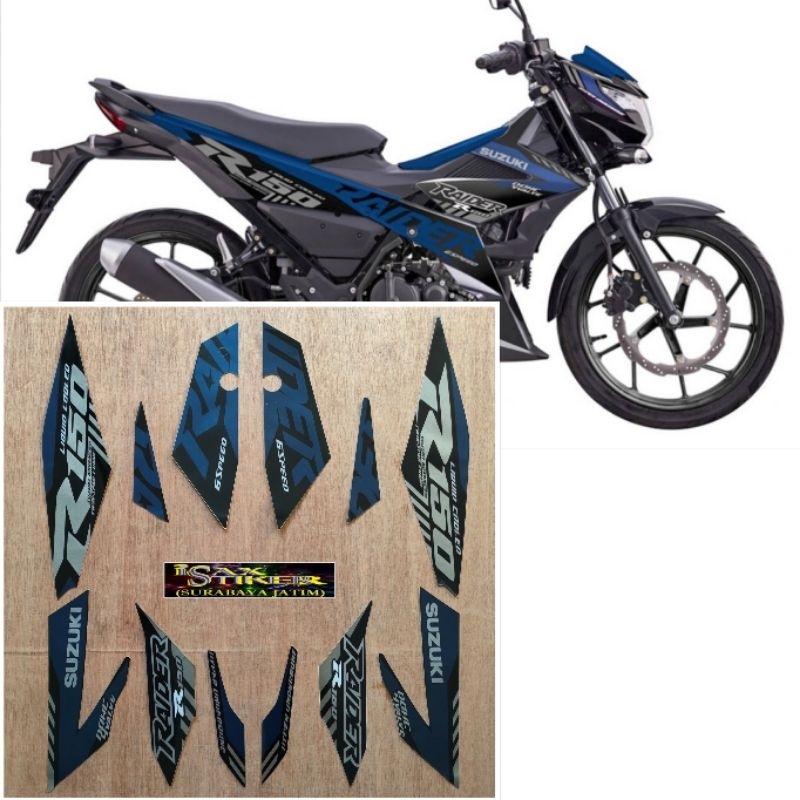 Original 2021 Suzuki Raider Vietnam black and dark blue Striping ...