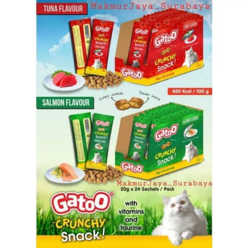 Gatoo Crunchy Cat Snack/Dry Snack/Dry Cat Food 20g/sachet | Shopee ...