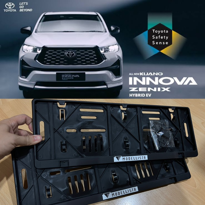 Modellista Toyota Innova zenix Indonesian number plate Cover | Shopee ...