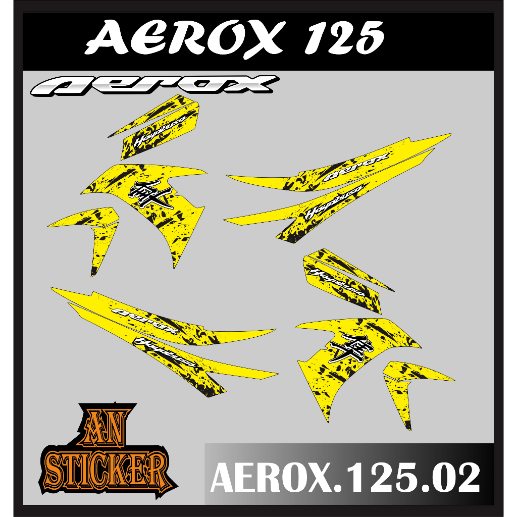 STRIPING STICKER AEROX 125 STICKER AEROX 125 STICKER LIS LIST YAMAHA ...