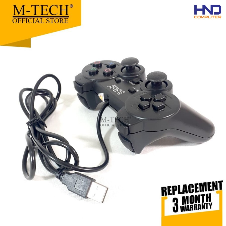 M-Tech Original Gamepad Stick PC Laptop PS Single Vibrating Black ...