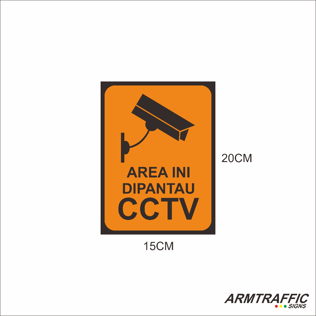 Rambu RAMBU / SIGN AREA FOR CCTV 20 X 15 CM | Shopee Philippines
