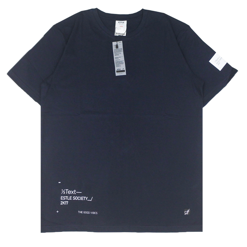 ESLTE Society original bandung men's distro t-shirts 1/3 TEXT NAVY ...