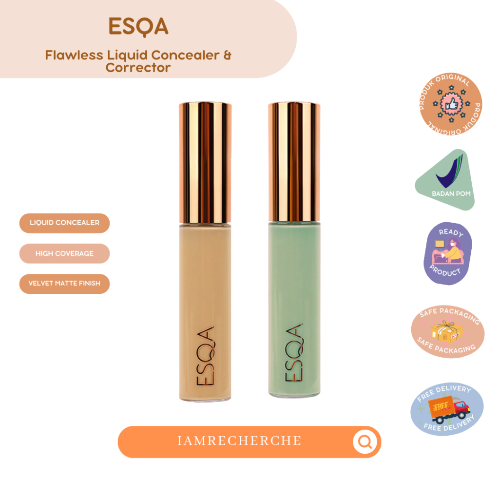 ESQA Flawless Liquid Concealer & Corrector 15gr & 5gr | Shopee Philippines