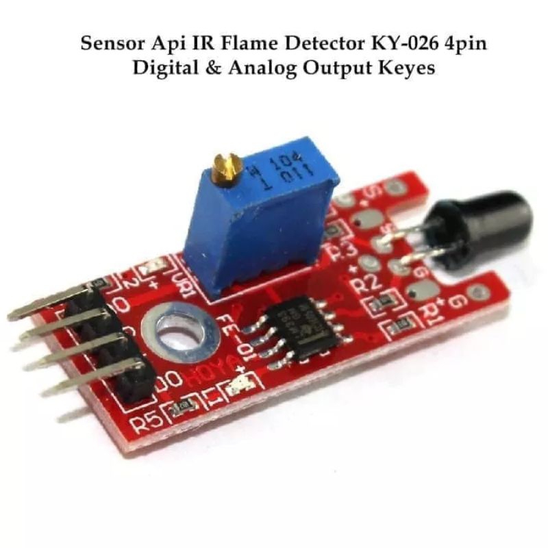 Fire Sensor Ir Flame Detector Ky 026 4pin Digital And Analog Output Keyes