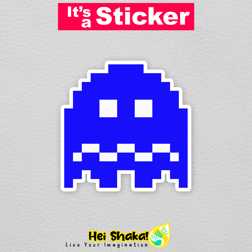 Heishaka Ghost Pacman Sticker Retro Classic Pixel Sticker Gamer Gaming ...