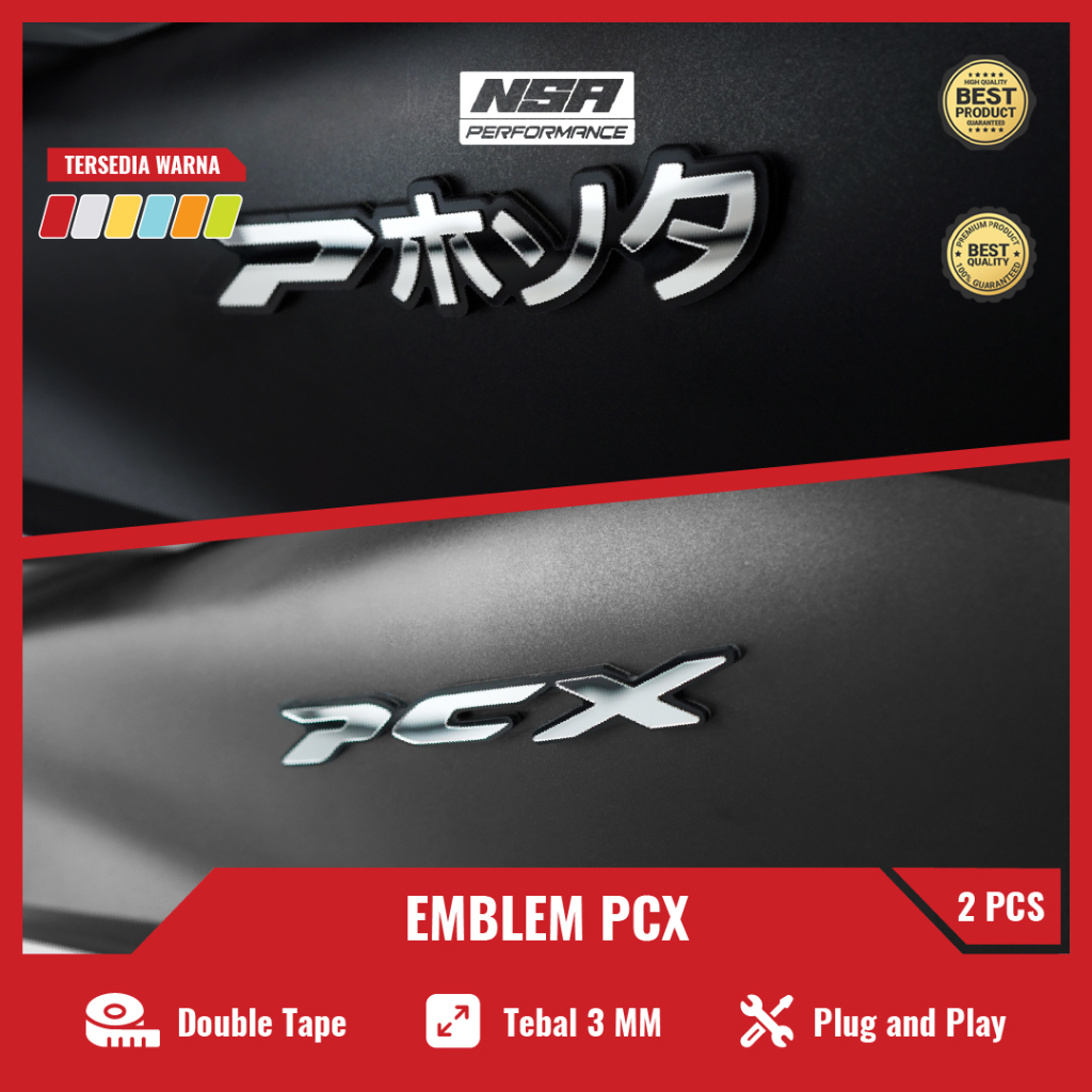 Nsa PCX EMBLEM 2PCS LOGO PCX 3D PCX MOTORCYCLE EMBLEM ACCESSORIES PCX ...
