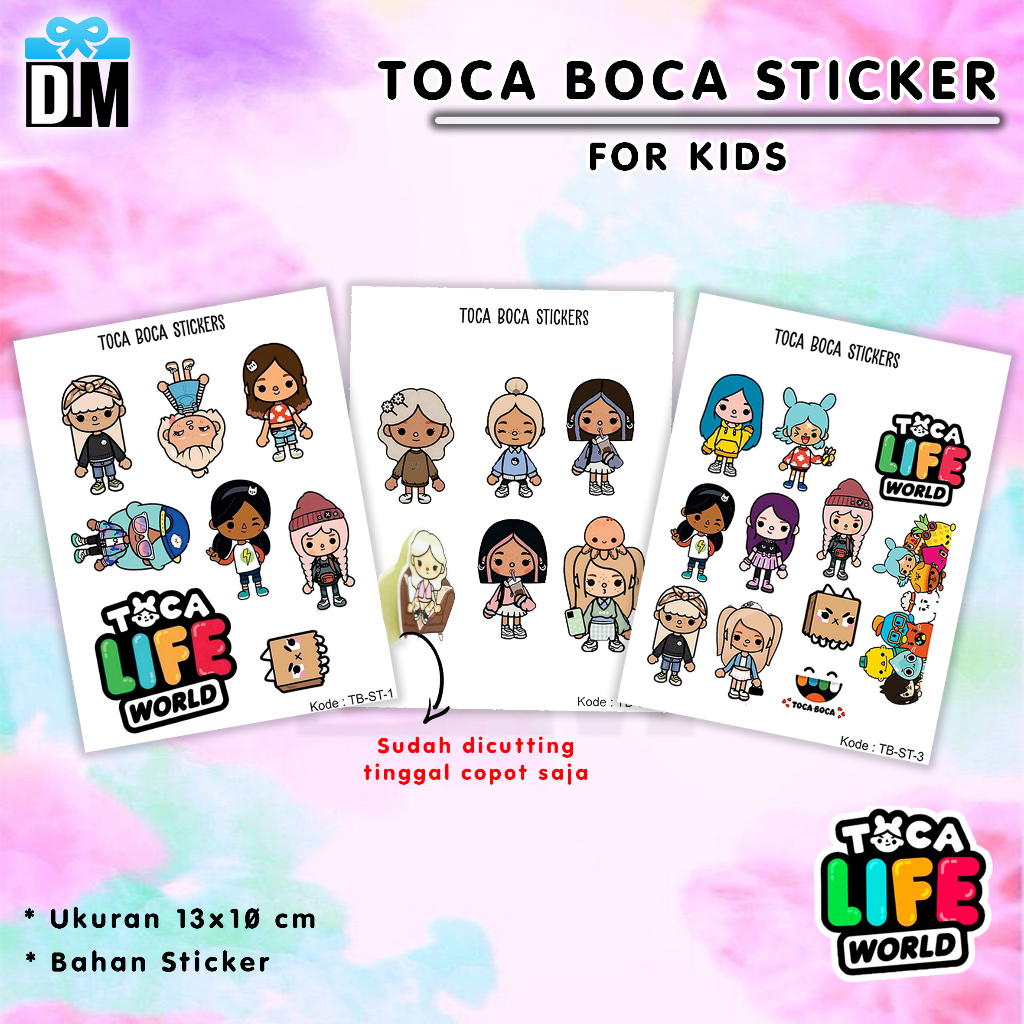 Sticker Toca Boca Sticker Cutting Children Toca Life World Education M ...