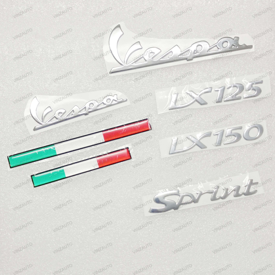 3D Emblem Logo Sticker Vespa LX125 LX150 SPRINT Flag ECER UWINFLY VOLTA ...
