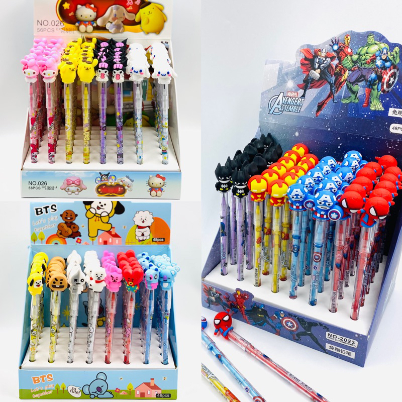 (GET 1 PCS) BENSIA PENCIL Connect to Disney Sanrio Avenger Frozen BTS ...