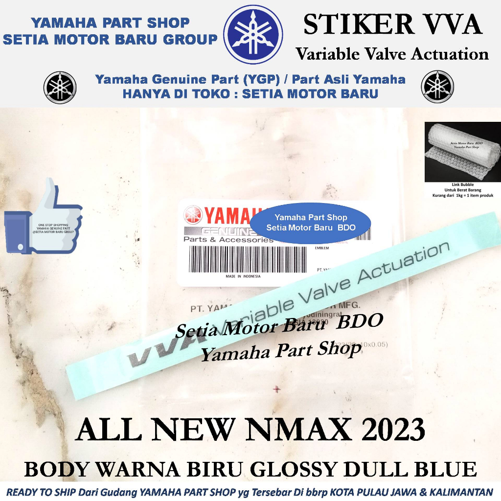 Vva Variable Valve Accounting Logo Sticker Body Glossy Blue Dull Blue ...