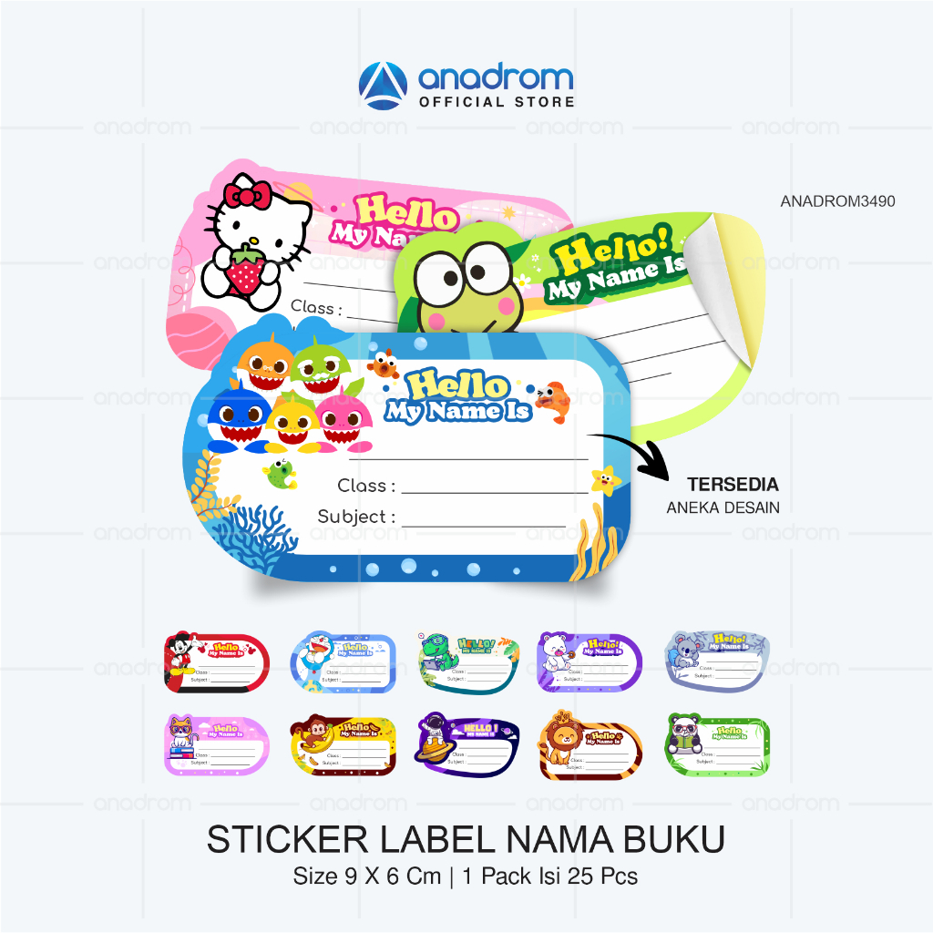 MATA Book Name Label Sticker | Subject Sticker | Mapel Sticker | Child ...