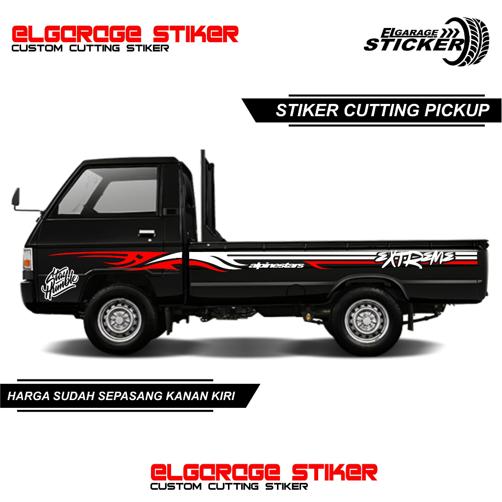 Pickup l300 car stickers, side body variation cutting stickers for all ...