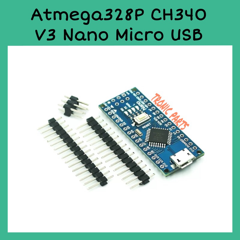 Atmega328P CH340 Micro USB Nano V3 Compatible Board Solderless Pin I/O ...