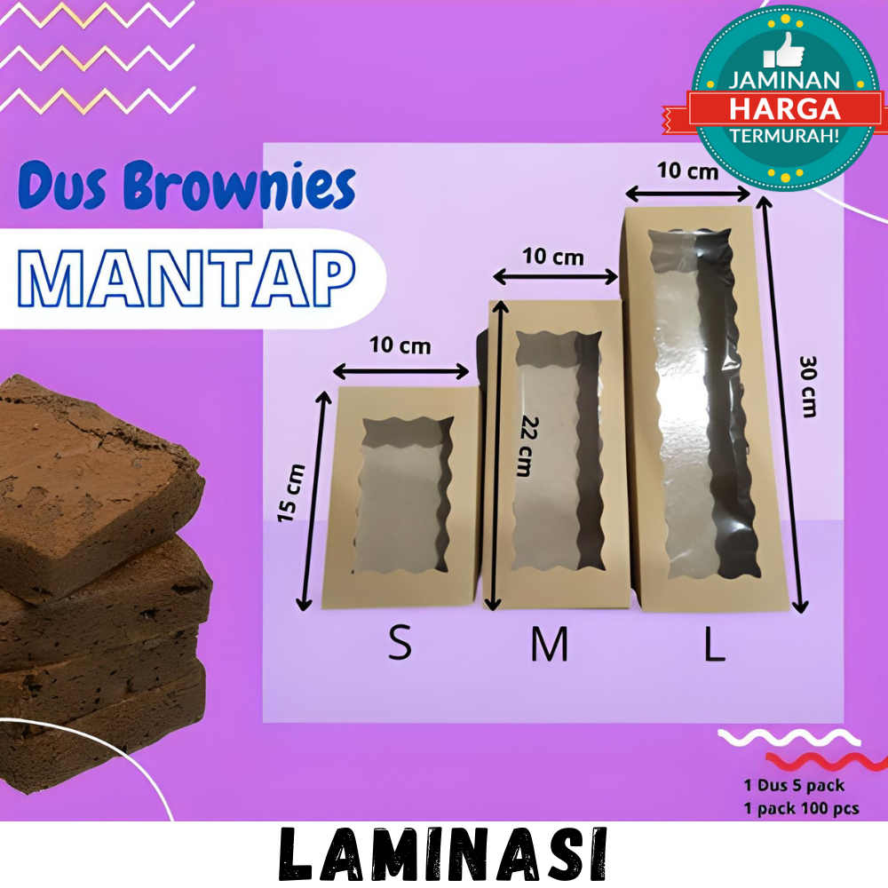 Sml Window Brownie Box Cardboard / Laminated Window Mica Brownie Box ...