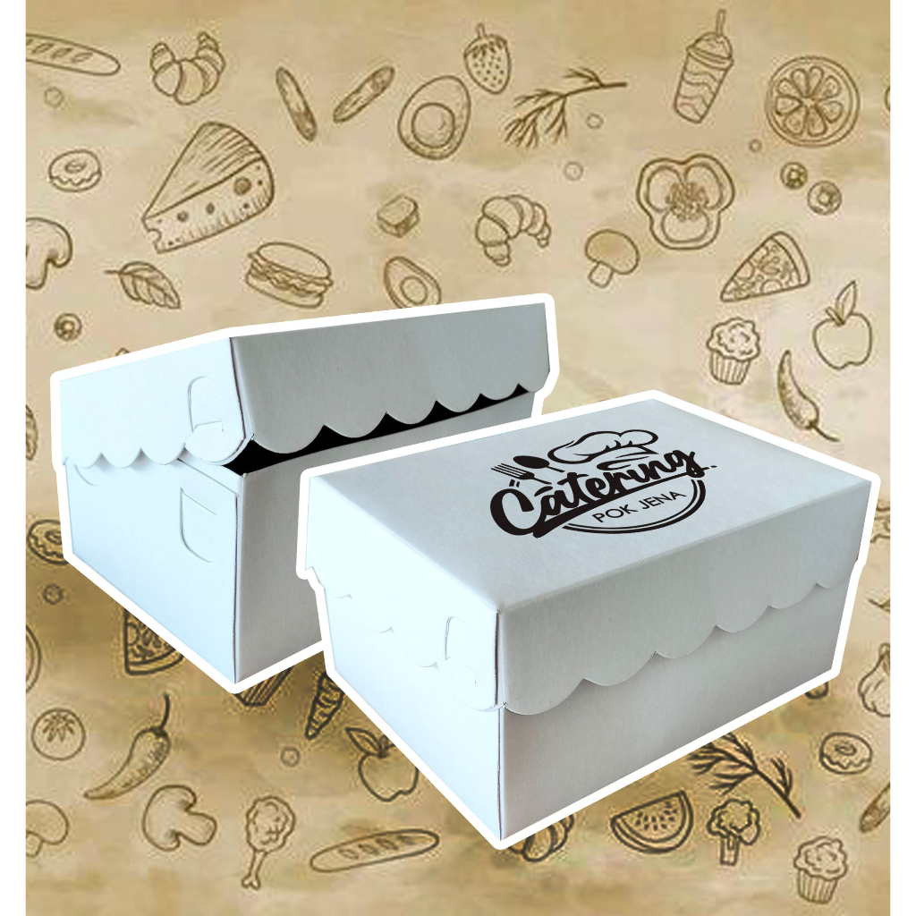 PUTIH Screen Printing Snack Box 16x12x6.5/screen Printing Snack Box ...