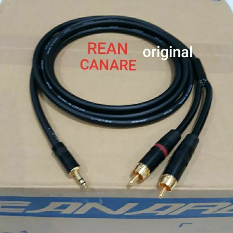 Cable Canare Jack REAN TRS 3.5 mm to 2 RCA (1M) | Shopee Philippines
