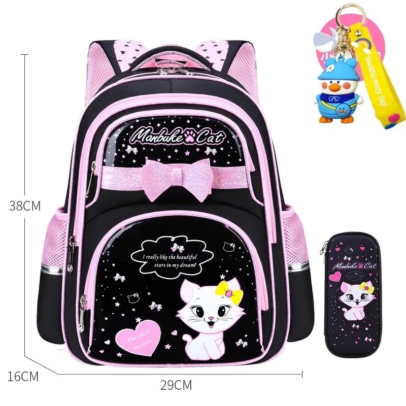 Hello Kitty Cartoon Girls School Backpack Cute Cat Fashion Bag Cute ...