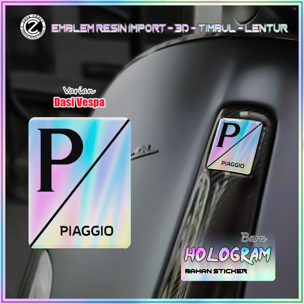 HOLOGRAM STICKER VESPA EMBLEM PIAGGIO LOGO HOLOGRAM RAISED EMBLEM VESPA ...