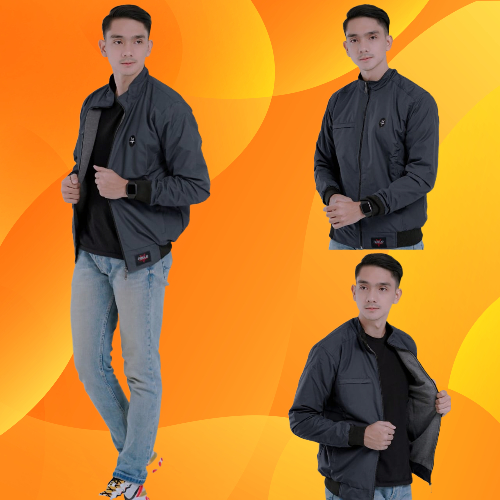 Taslan Jacket Waterproof Sgm Original REBEL ID Dark Gray Parachute ...