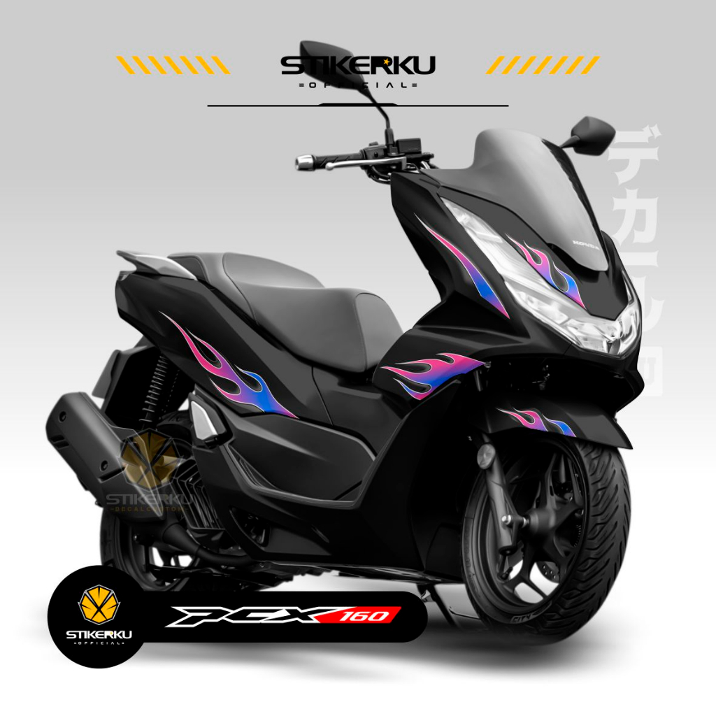 Honda PCX 160 STRIPING / MOTIF 5 / FIRE EDITION / ALL-NEW / PCX160 ...