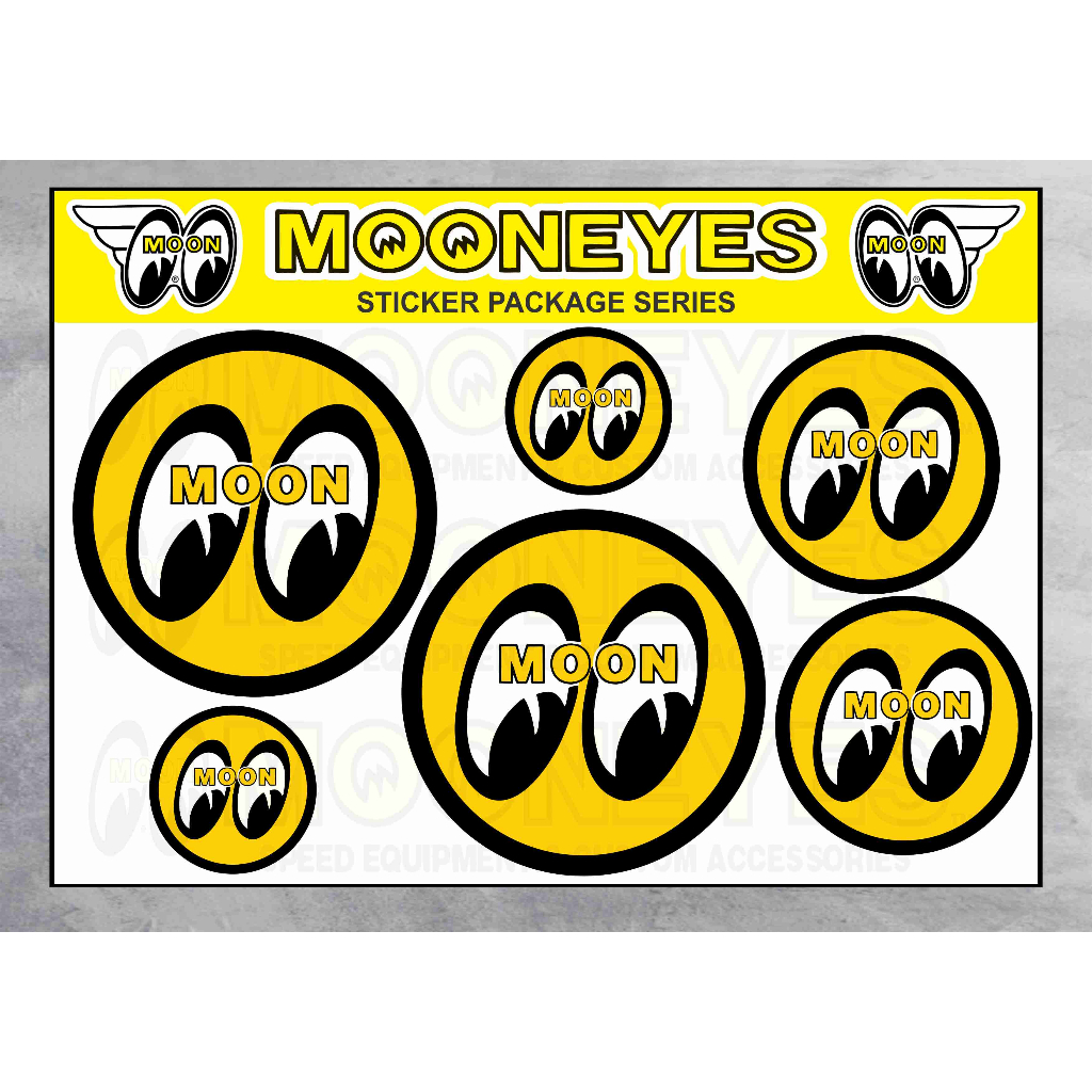 Sticker PACK MOONEYES - BRAND LOGO STICKER - Motorcycle STICKER - VESPA ...