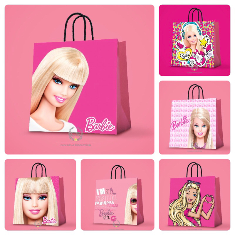 Paper Bag Custom Cheviostar Barbie Girl Gift Bag Goodie Bag Kids ...