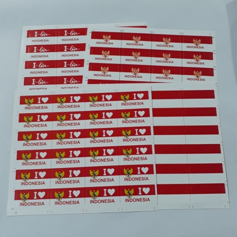 MERAH PUTIH Garuda Red And White Flag Cheek sticker, 17s Cheek sticker ...