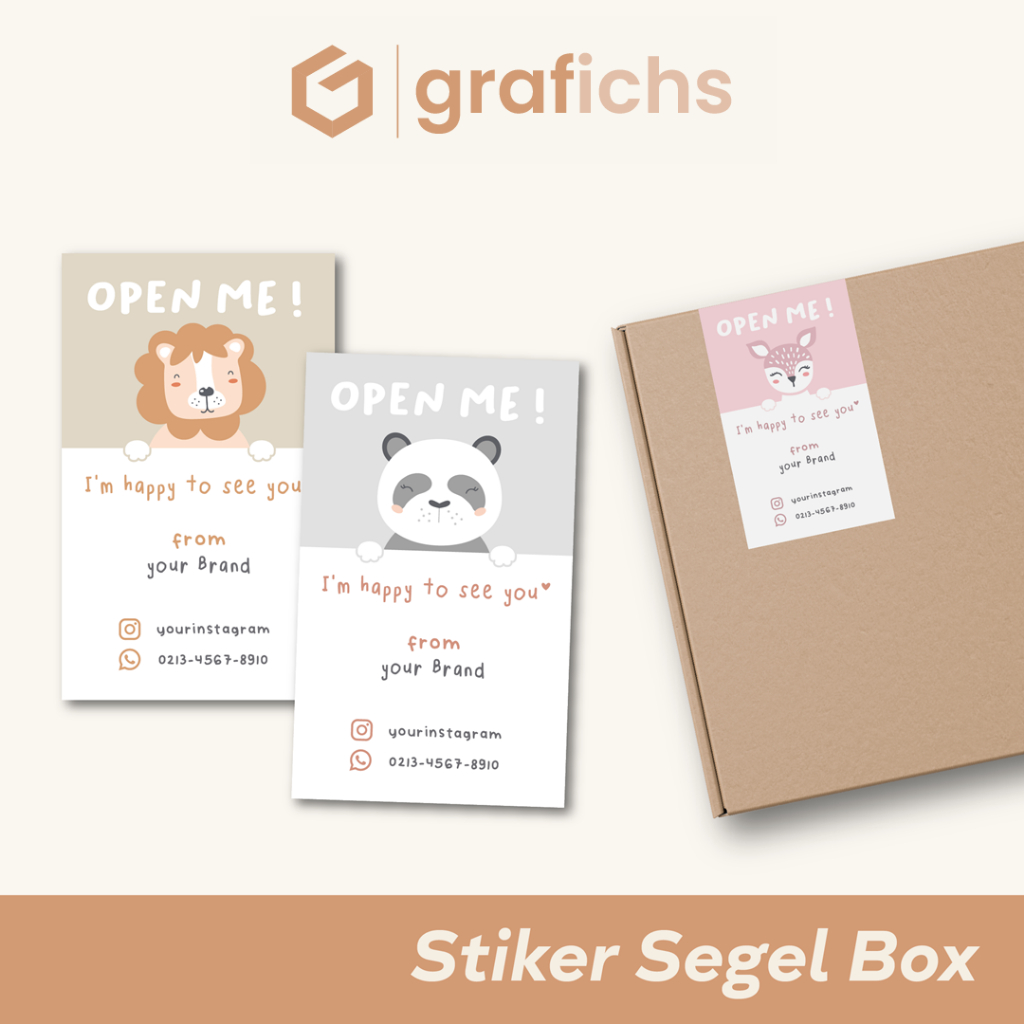 Custom Design Box Packaging Seal Sticker SB08 - SB13 by Graphics ...