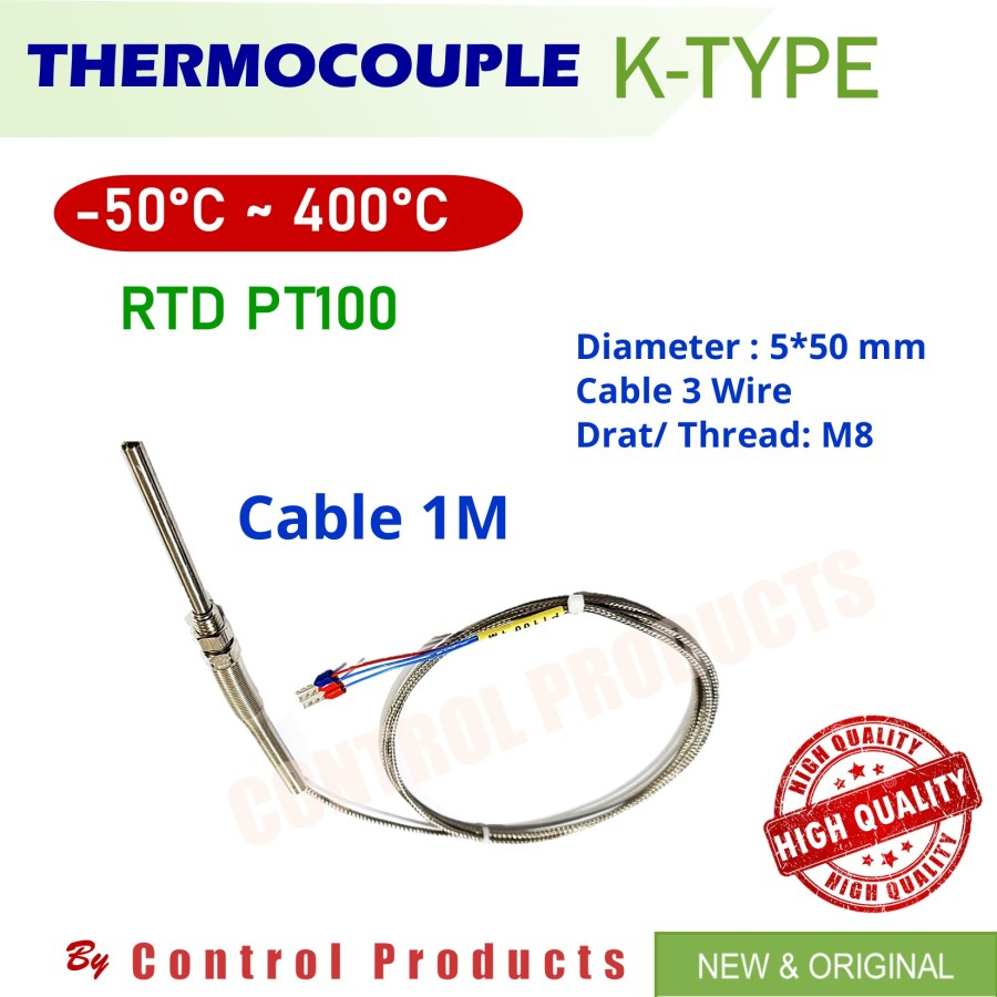 Rtd PT100 Probe Temperature Thermal Temperature Sensor 3 Wire | Shopee Philippines