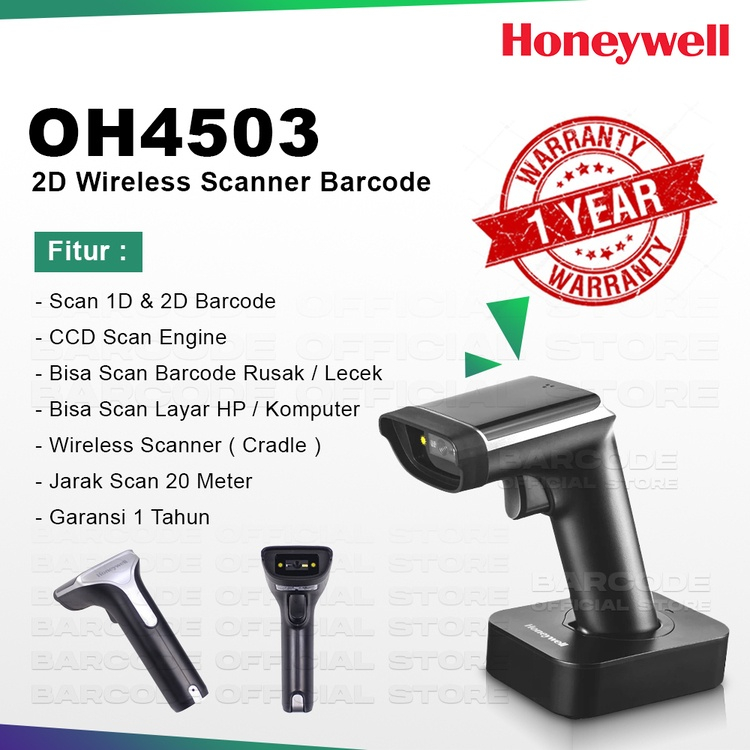 Handheld Barcode Scanner Honeywell OH-4503 Free Stand Logistics ...