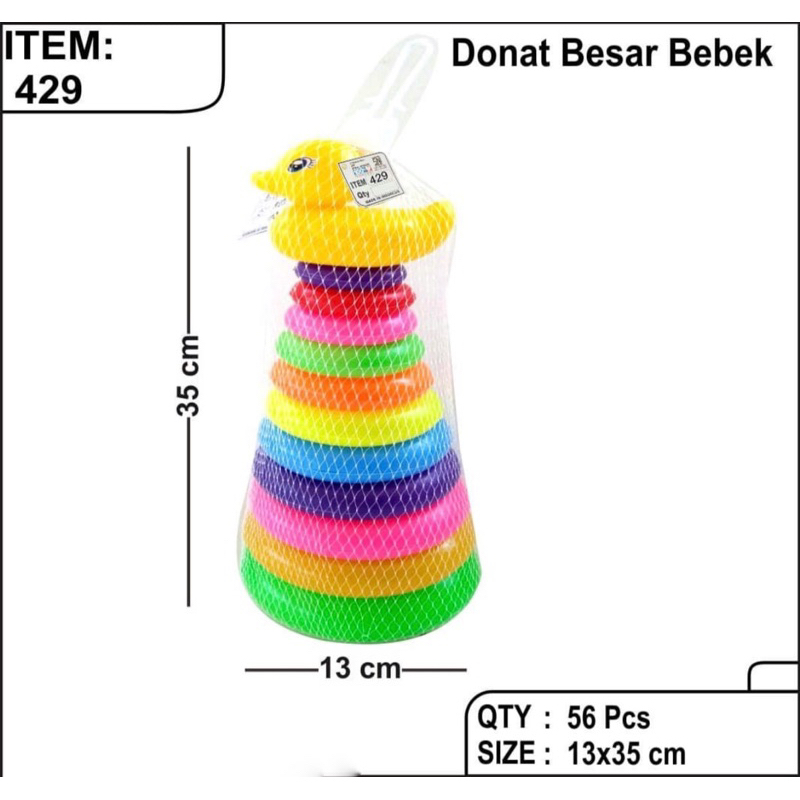 BIG DONUT RING 429 / duck / donut stacking / toy | Shopee Philippines