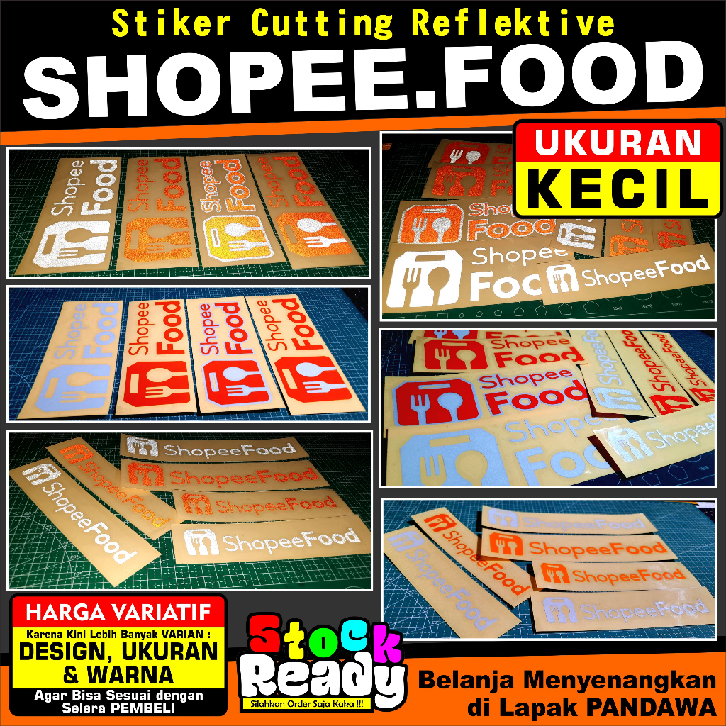 Sticker Cutting "SHOPEE FOOD" Small Size | Shopee Philippines